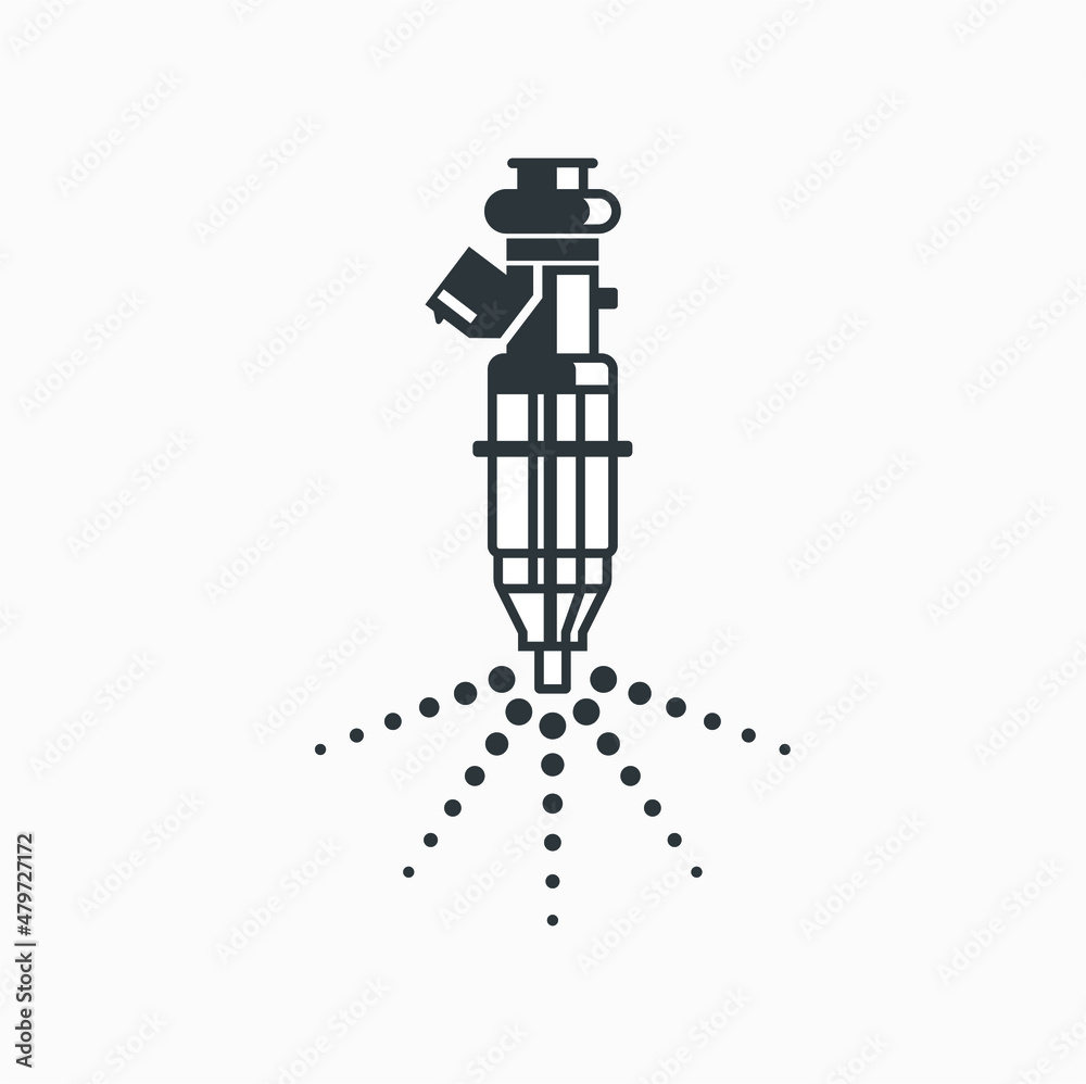 illustration of nozzle injector, auto part, vector art. 素材庫向量圖 | Adobe ...