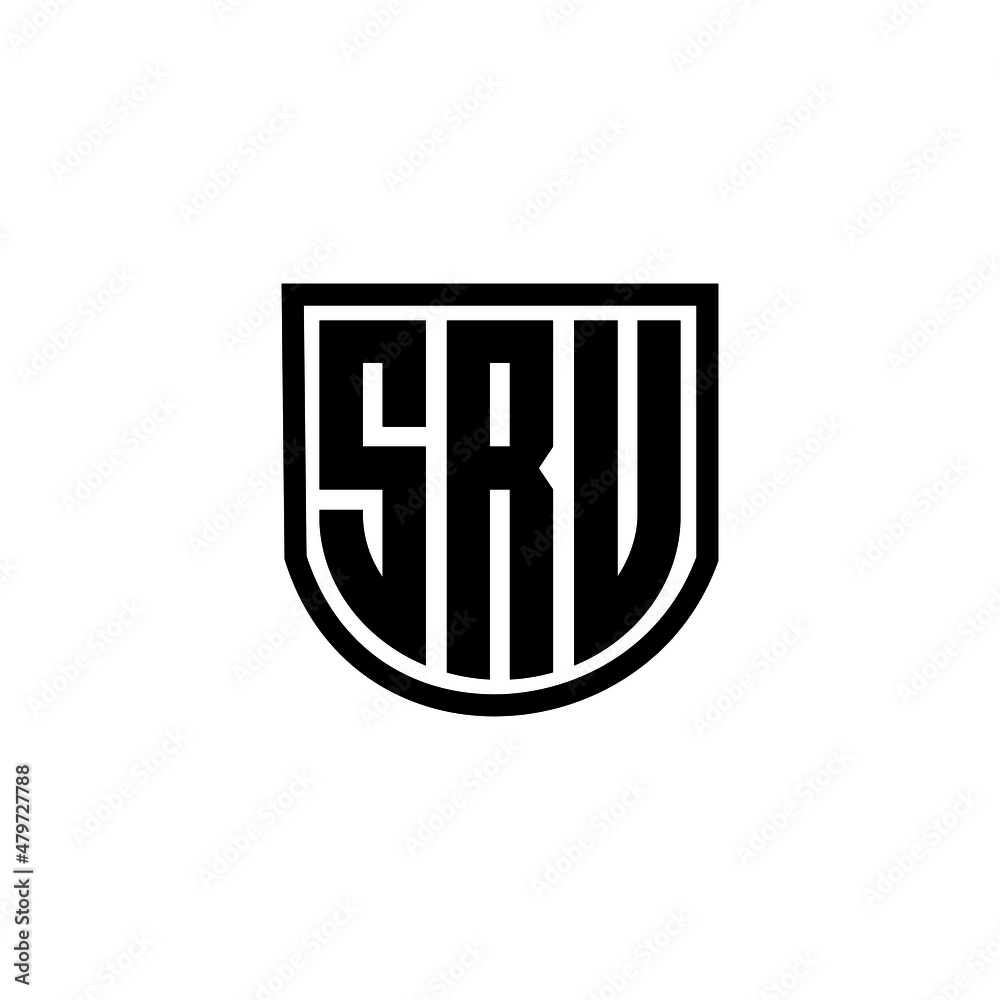 SRU letter logo design with white background in illustrator, vector ...