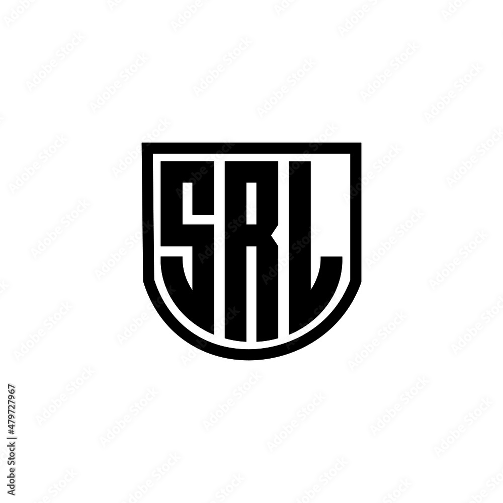 Vecteur Stock SRL letter logo design with white background in ...