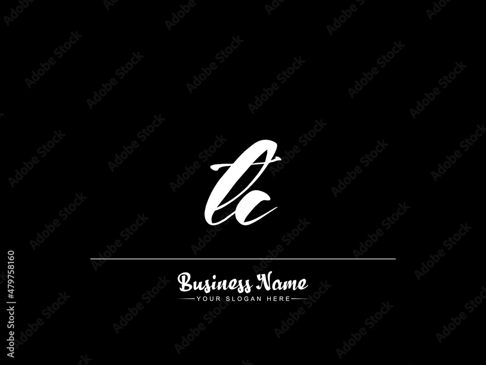 Signature TC Logo, Handwriting Tc Logo Letter Vector Stock For Any Type ...