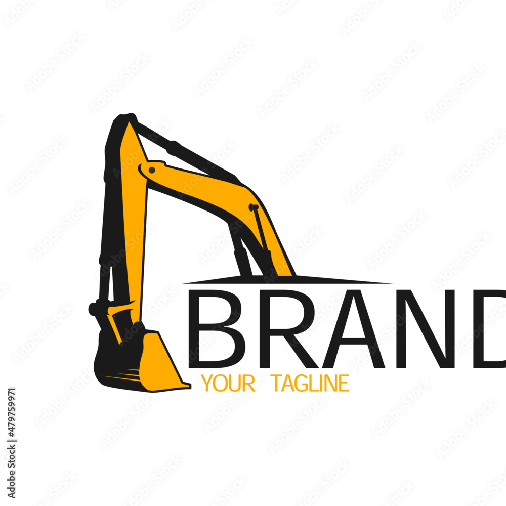 excavator bucket logo Stock Vector | Adobe Stock