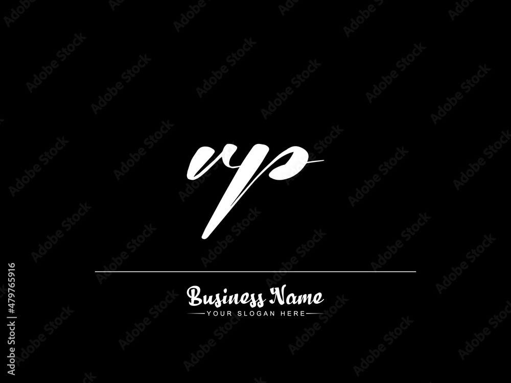 Monogram VP Logo, Letter vp signature logo icon vector image design ...