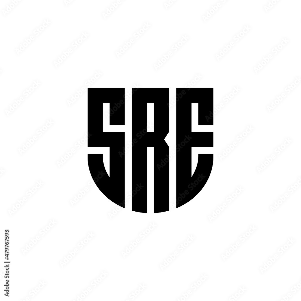 SRE letter logo design with white background in illustrator, vector ...