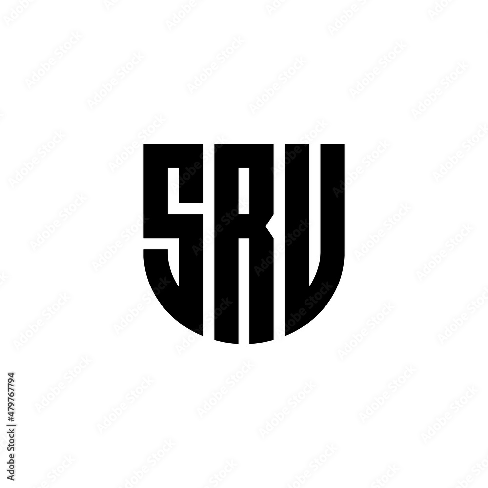 SRU letter logo design with white background in illustrator, vector ...