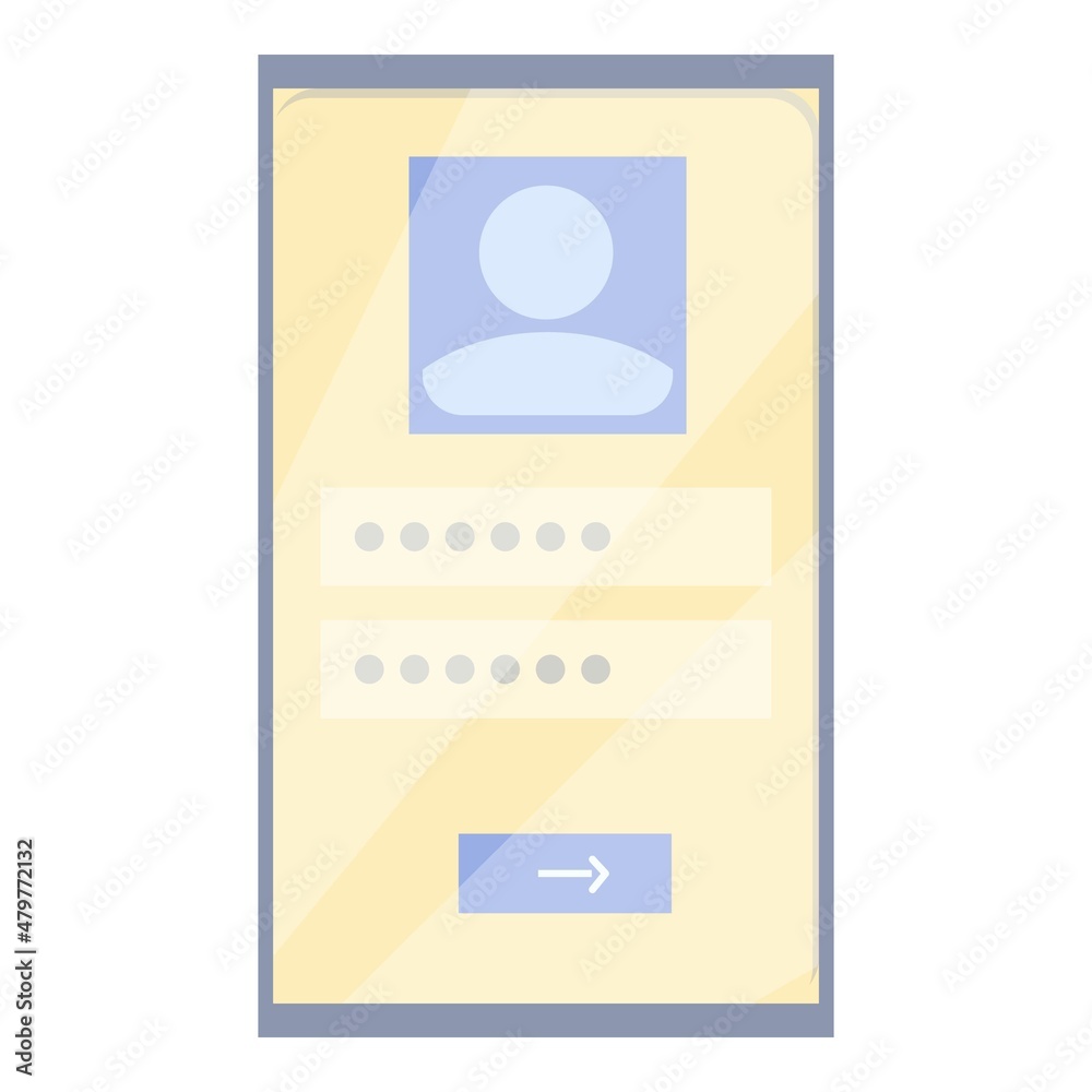 Order register icon cartoon vector. User form. New account Stock Vector ...