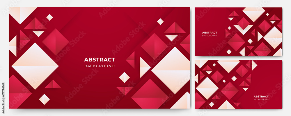gradient red geometric Abstract Design Background Stock Vector | Adobe ...