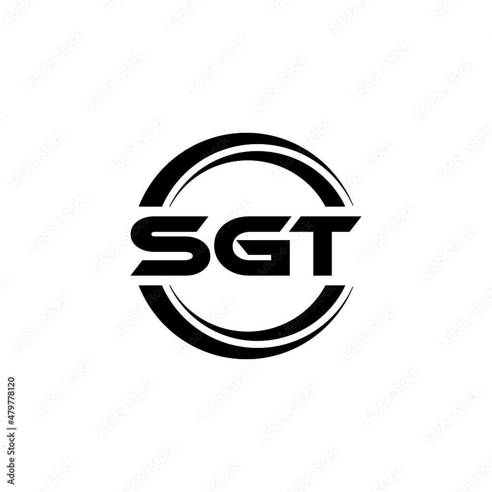 SGT letter logo design with white background in illustrator, vector ...