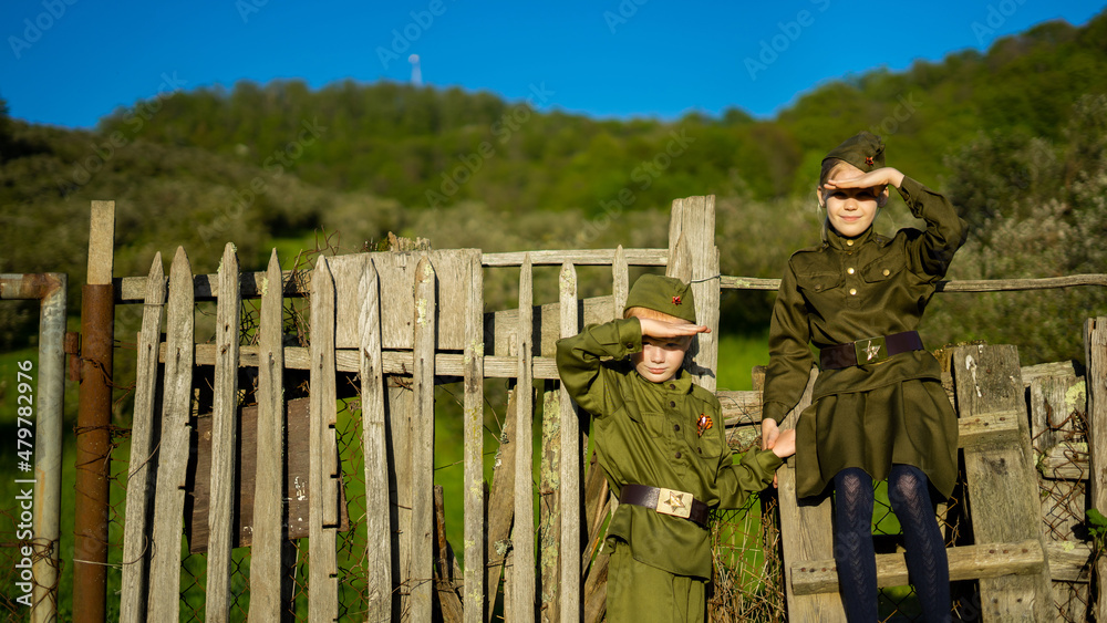 Children in military uniform of the USSR, Military children, Child ...