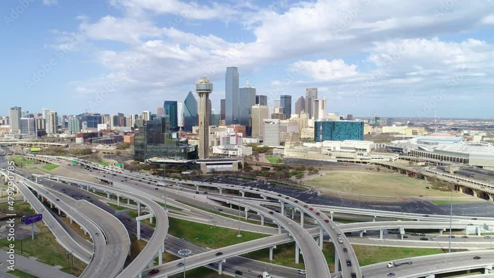 Dallas, Texas, USA Downtown Drone Skyline Aerial Stock ビデオ | Adobe Stock