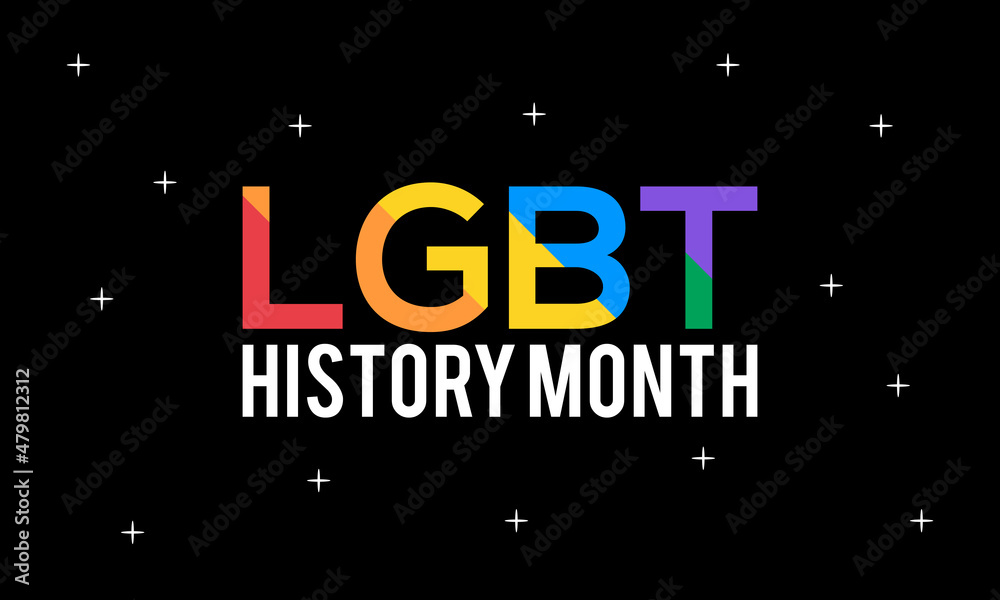 LGBT History Month in February. Vector template Design for banner, card ...