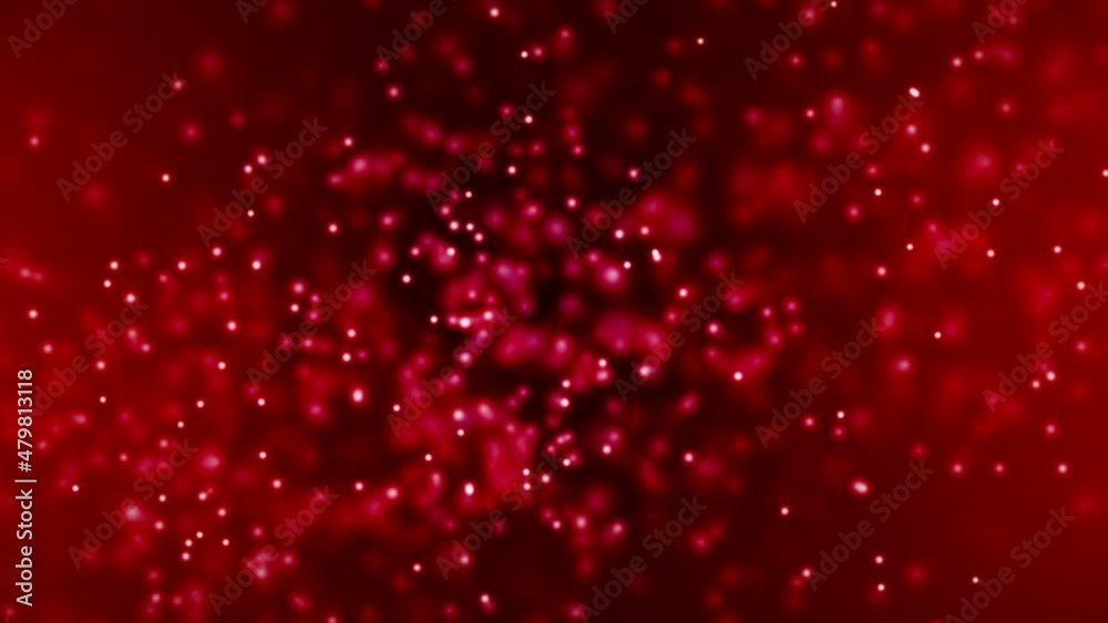 red moving dots on dark screen, depth effect, mockup Stock Video ...