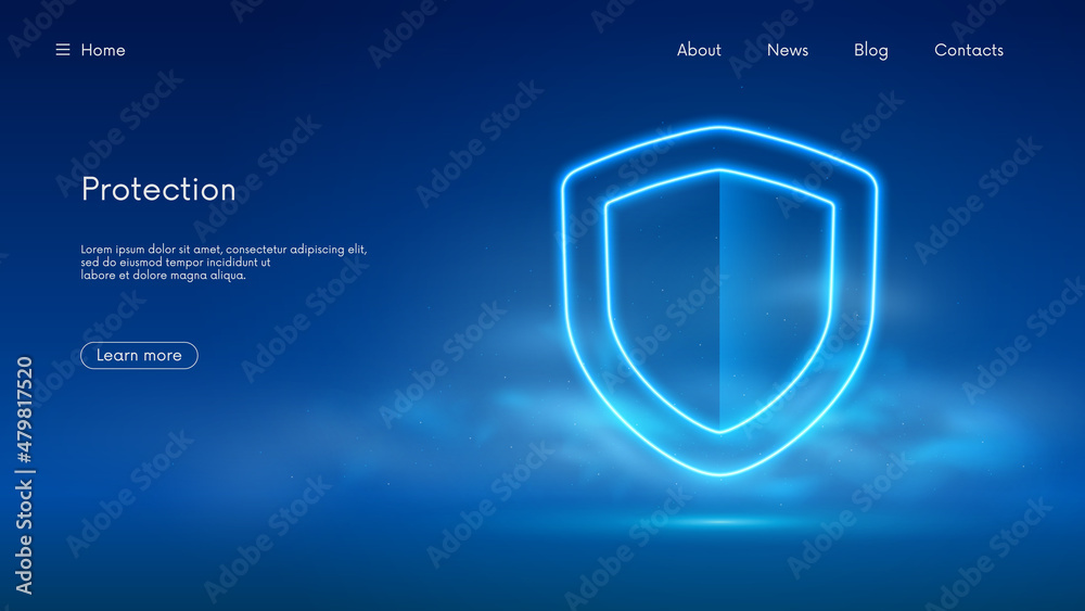 Information Data And Network Protection Cyber System Security Digital Shield Futuristic