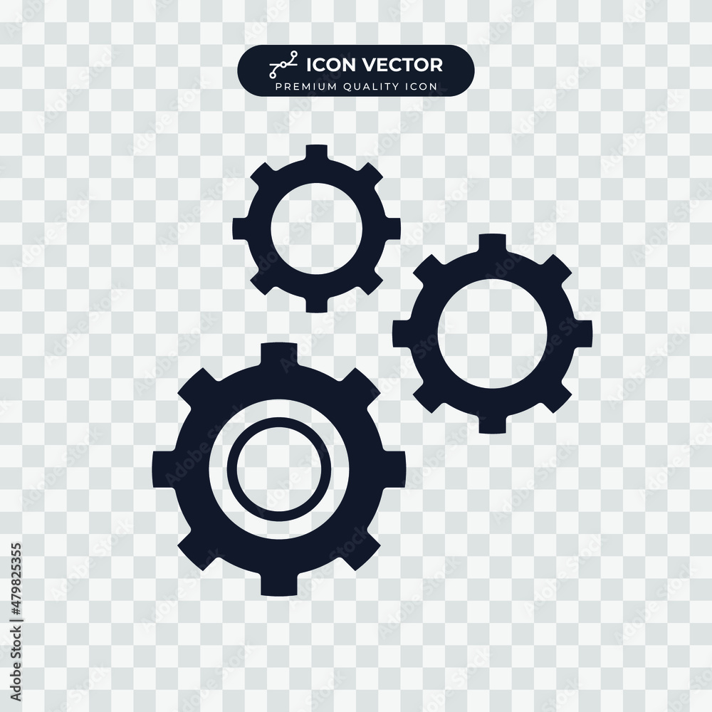 Setting gear icon symbol template for graphic and web design collection ...