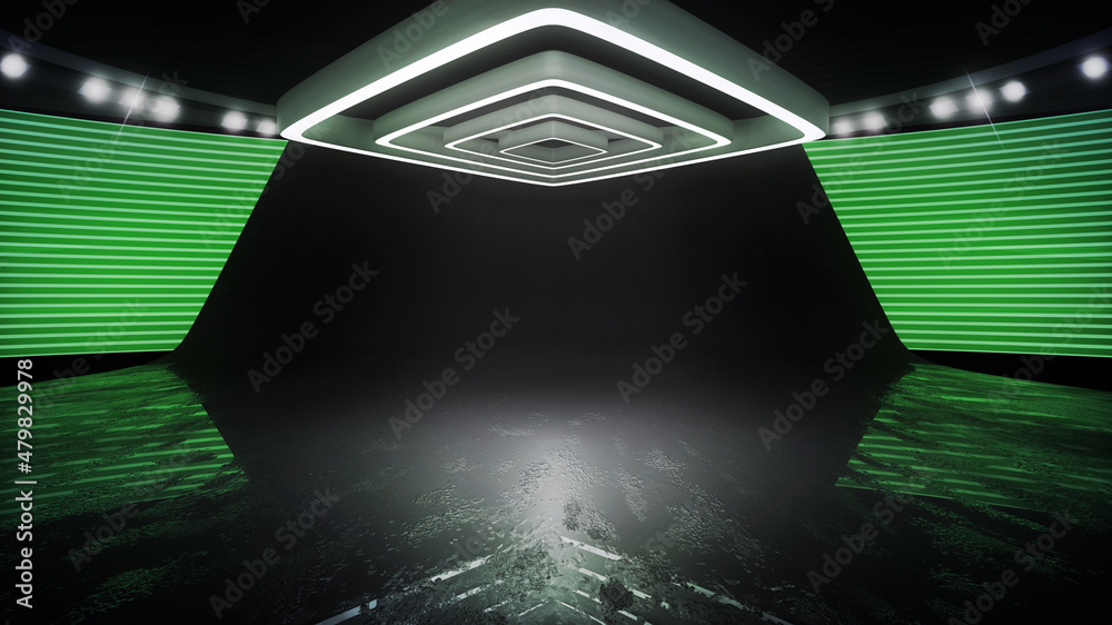 Dark aesthetic virtual studio, broadcast background. Ideal for drama tv ...