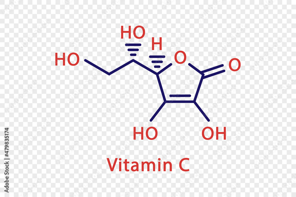 Vitamin C chemical formula. Vitamin C structural chemical formula ...