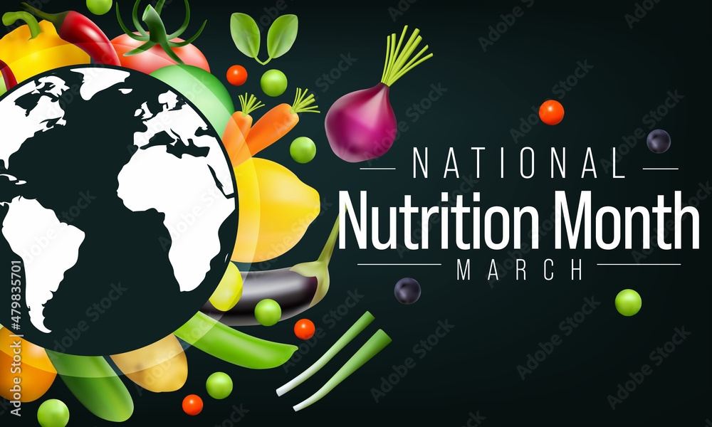 Stockvector National Nutrition month is observed every year in March ...