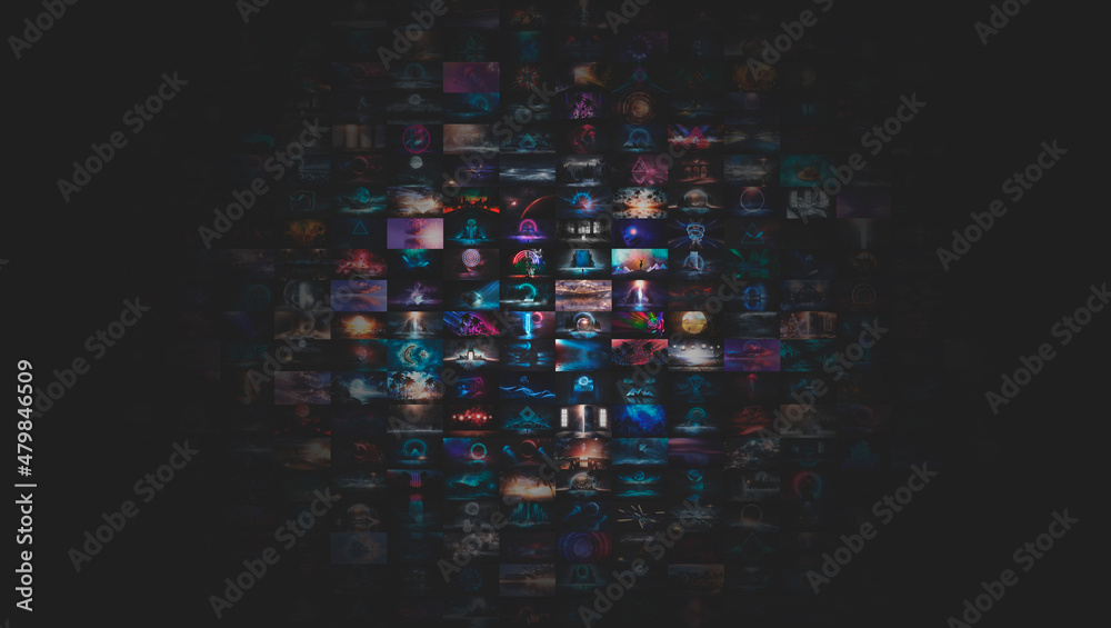 Collage signed with NFT token. Abstract NFT collage. EVERYDAYS: THE ...