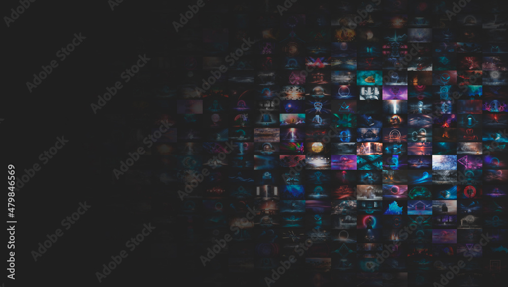 Collage signed with NFT token. Abstract NFT collage. EVERYDAYS: THE ...