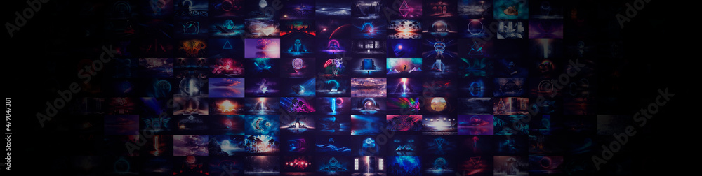 Collage signed with NFT token. Abstract NFT collage. EVERYDAYS: THE ...