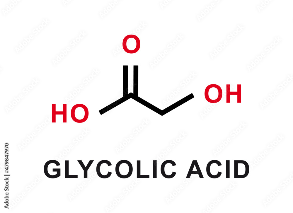 Glycolic acid chemical formula. Glycolic acid chemical molecular ...