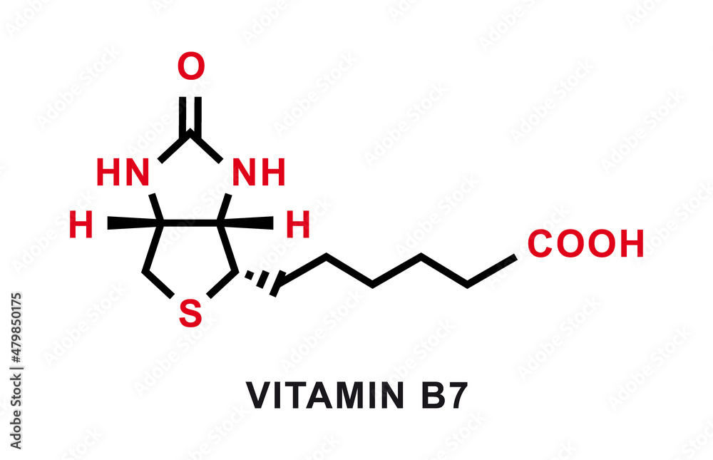 Vitamin B7 chemical formula. Vitamin B7 chemical molecular structure ...