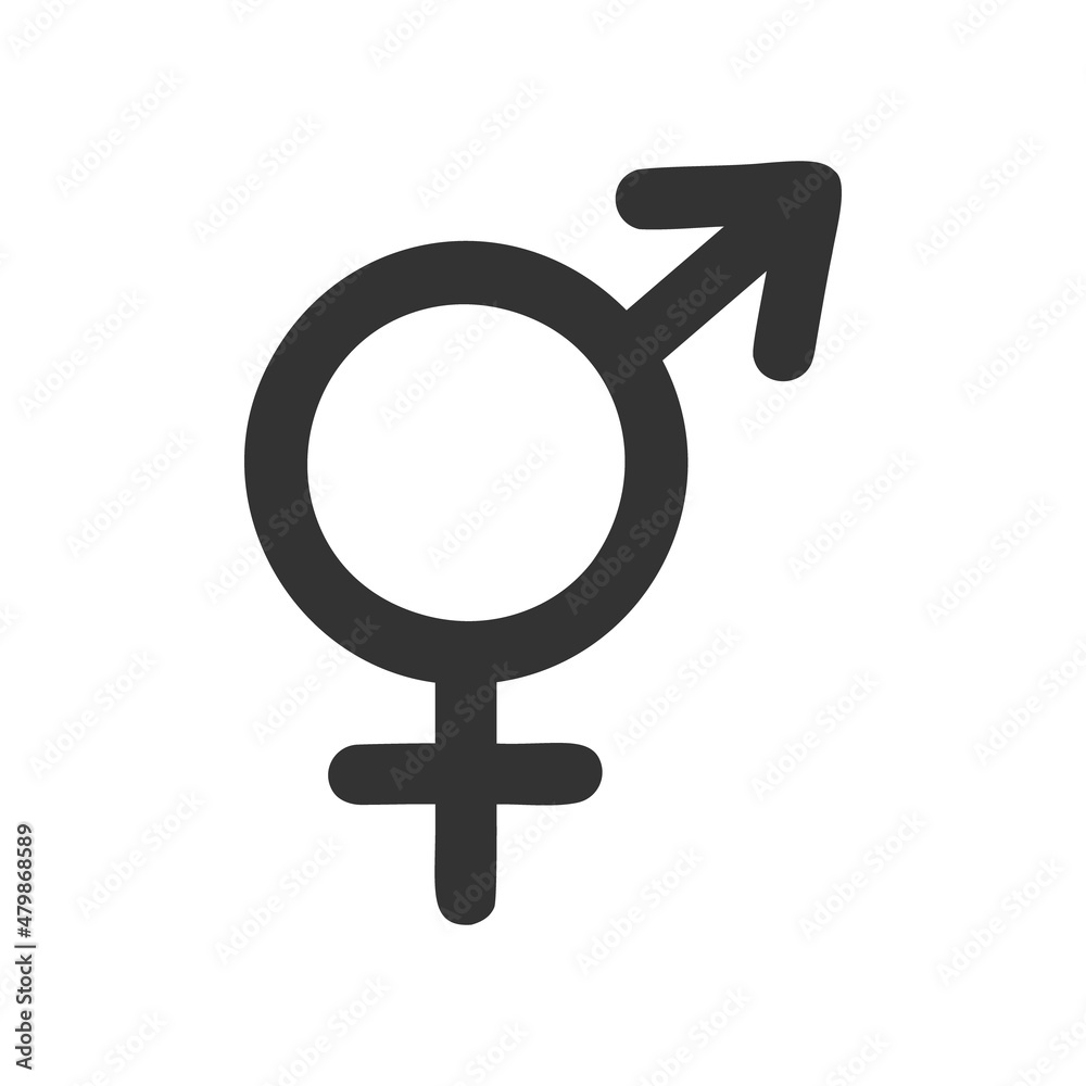 Male And Female 2 In 1 Sign Bigender Intersex Androgynous male-and-female-2-in-1-sign-bigender-intersex-androgynous