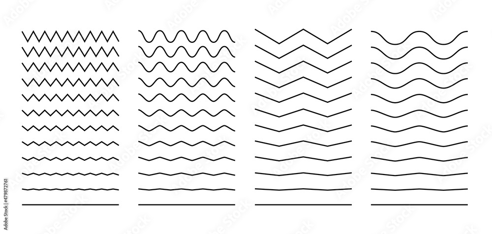 Line wave stroke zigzag vector. Squiggle curve simple squiggly line ... Line wave stroke zigzag vector. Squiggle curve simple squiggly line ...