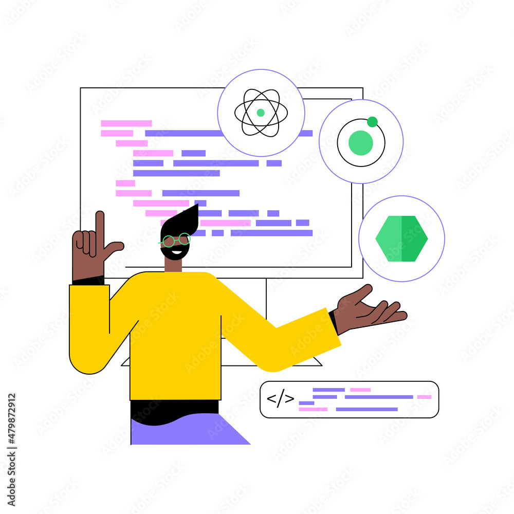 Cross-platform frameworks abstract concept vector illustration ...