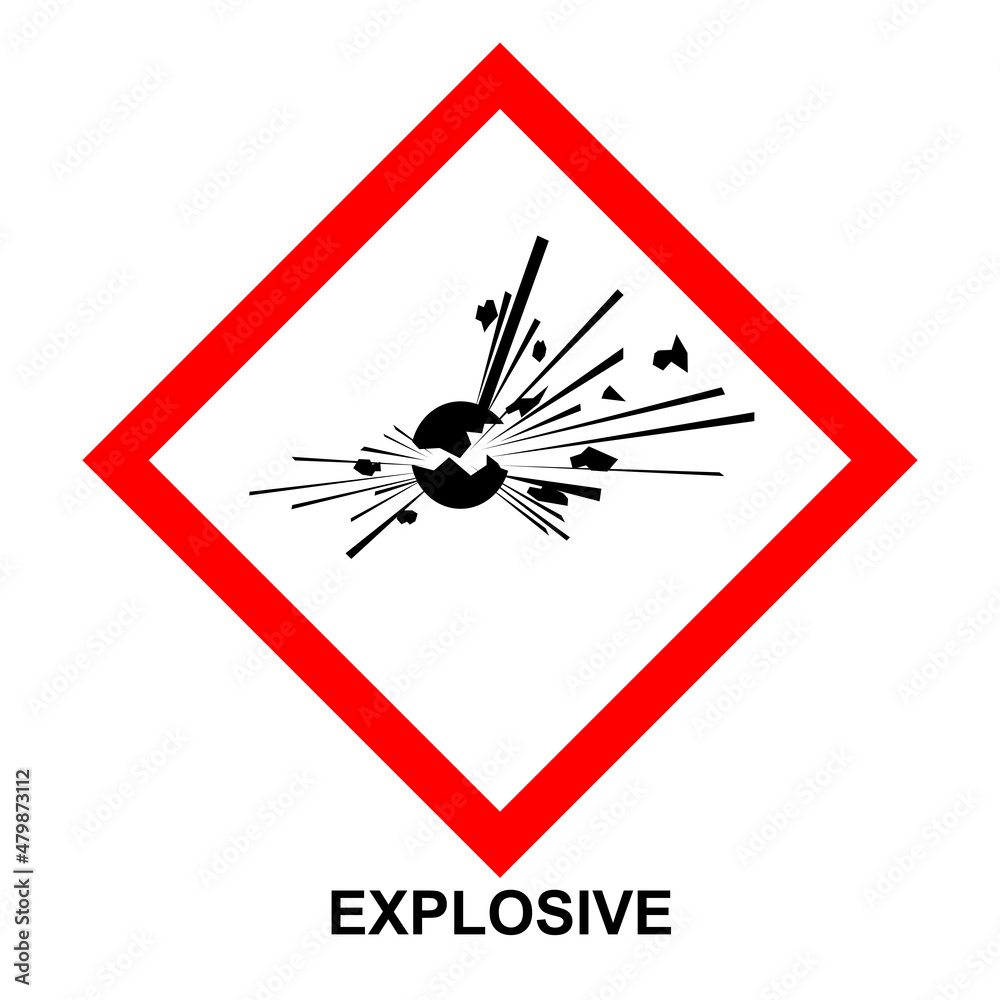 GHS01 hazard pictogram EXPLOSIVE , Vector sign Stock Vector | Adobe Stock