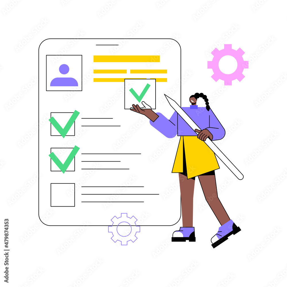 Employee assessment abstract concept vector illustration. Employee ...