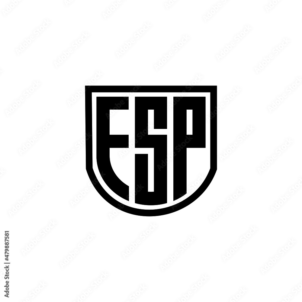 FSP letter logo design with white background in illustrator, vector ...
