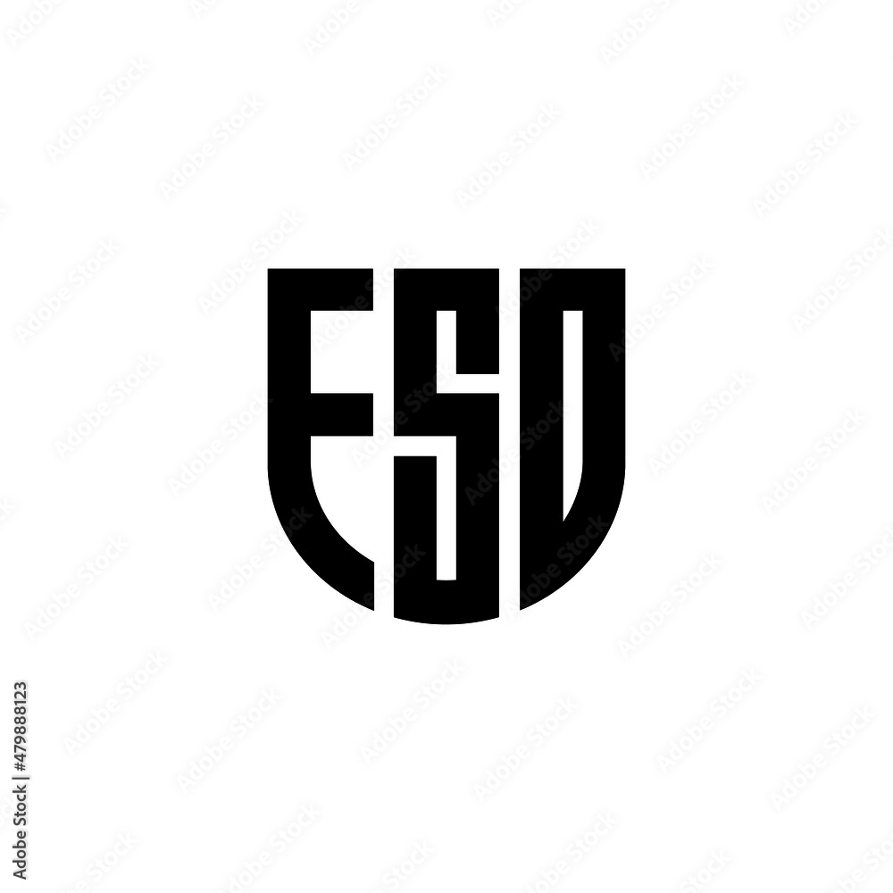 FSD letter logo design with white background in illustrator, vector ...