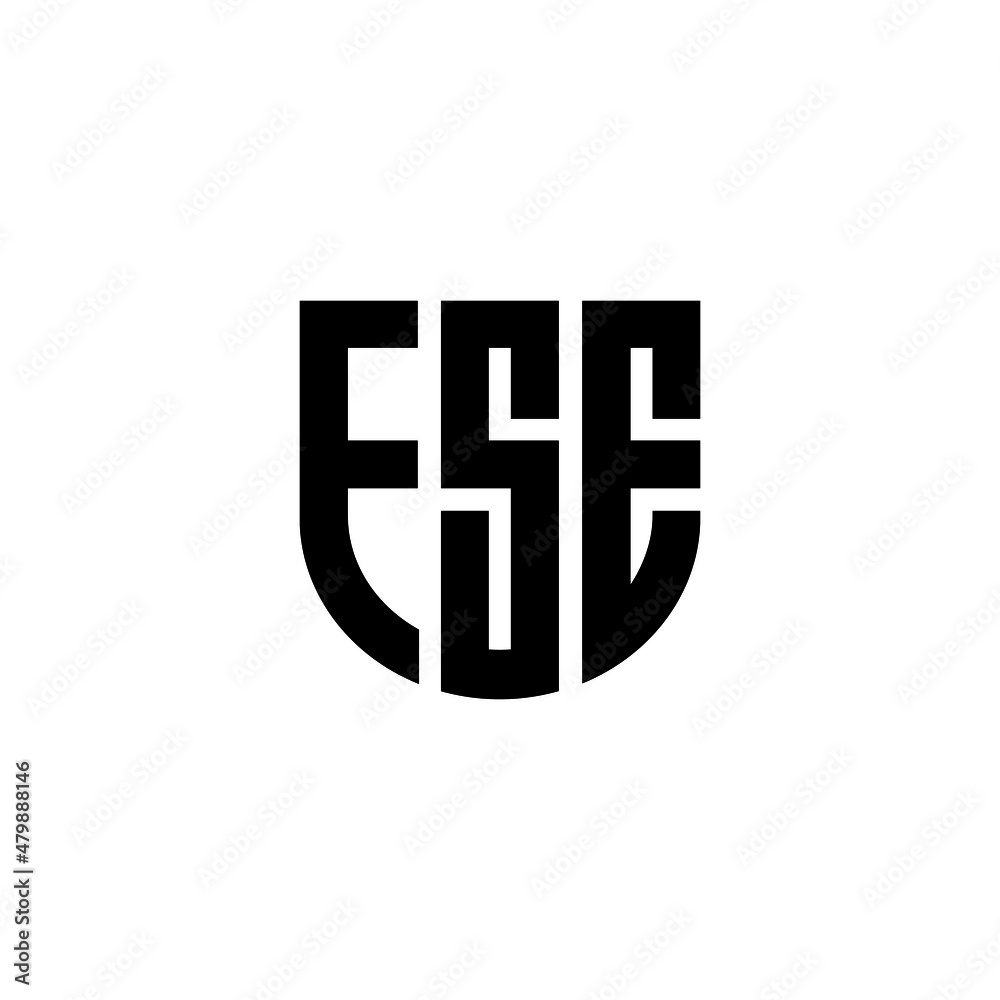 FSE letter logo design with white background in illustrator, vector ...