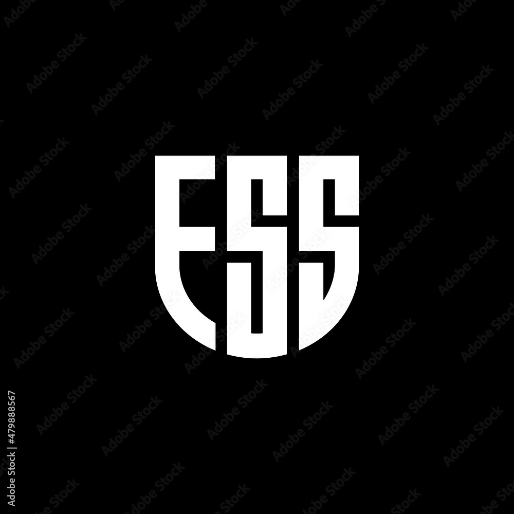 FSS letter logo design with black background in illustrator, vector ...