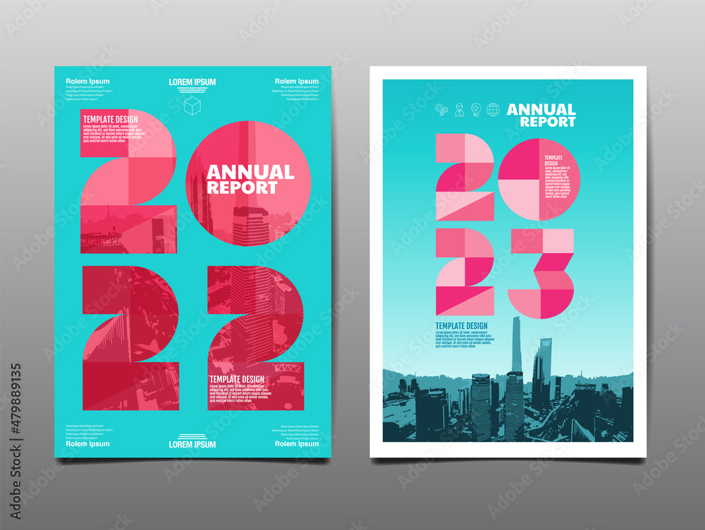 annual report 2022,2023 , template layout design, cover book ...