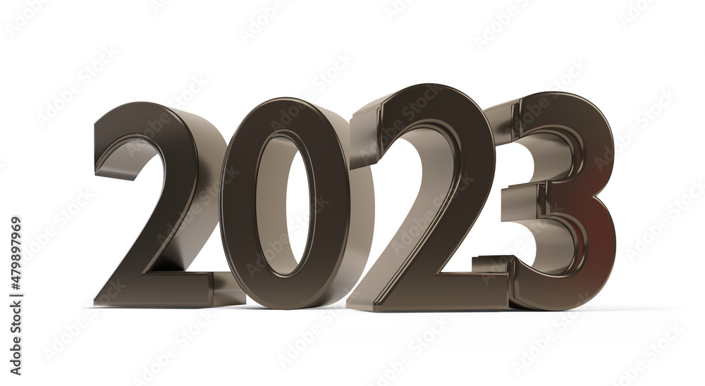 2023 symbol bold letters 3d-illustration isolated on white Stock ...