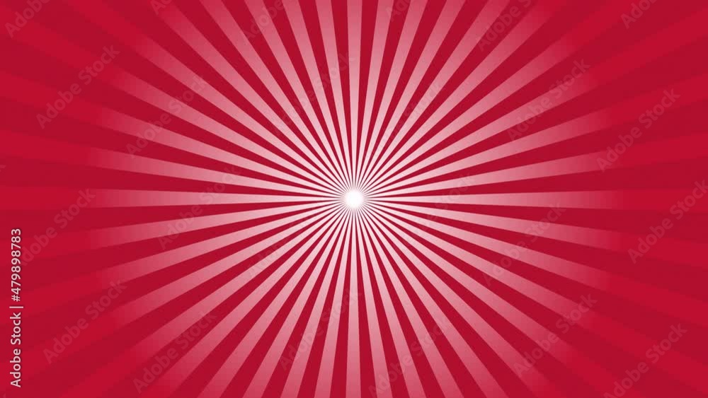 Radiate red lines spin around the center of the 4K red background ...