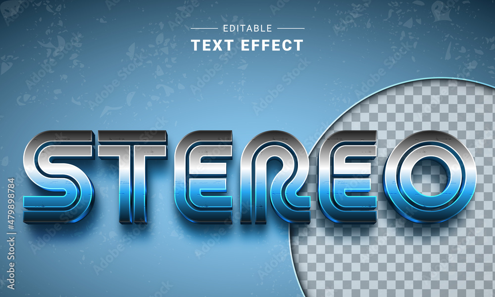 Editable text style effect - Retro Futuristic text style theme. Text effect. Graphic styles ...