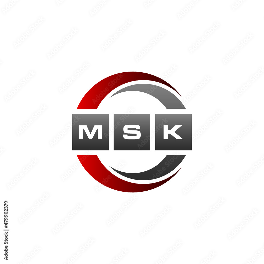MSK Letter Initial Logo Design Template Vector Illustration Stock ...