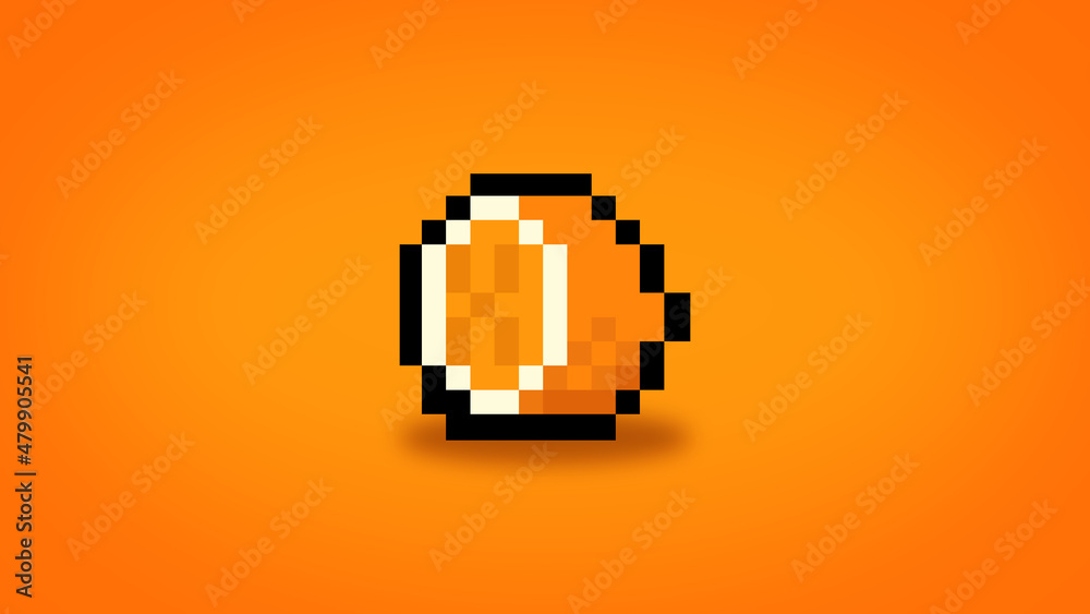 Pixel 8 bit cut orange background - high res 4k wallpaper Stock ...
