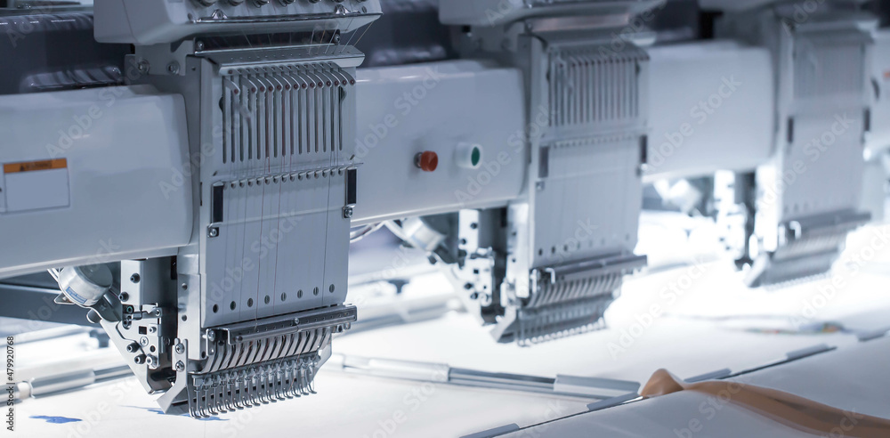 Digital textile industry. Modern computer programmable embroidery ...