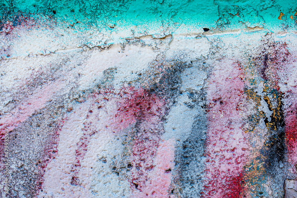 abstract colored texture. Old scratches, stain, paint splats, spots on ...