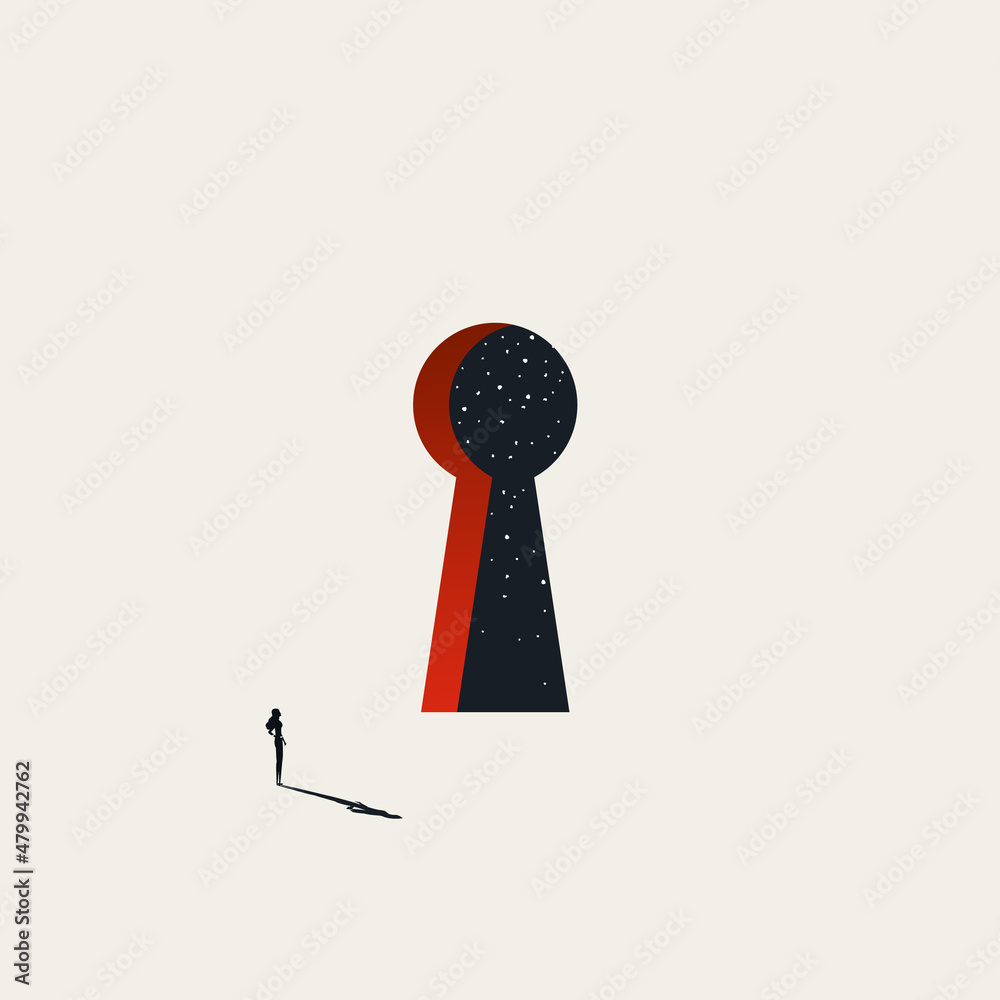 Business challenge and opportunity vector concept. Symbol of solution ...