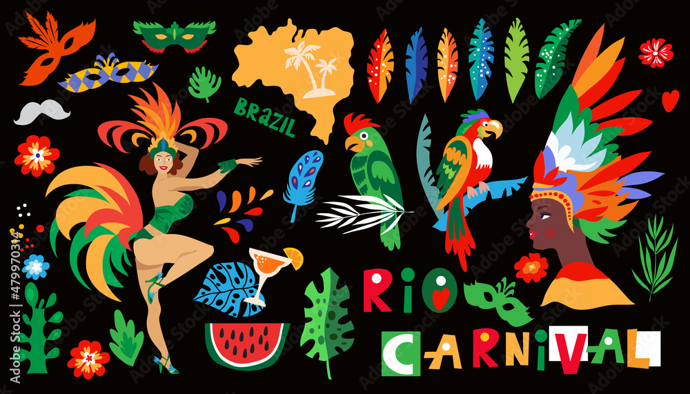 Rio Carnival banner 4 Stock Vector | Adobe Stock