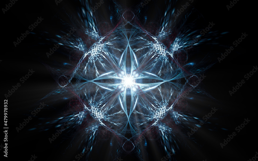 abstract illustration of a computer generated fantastic emblem in ...