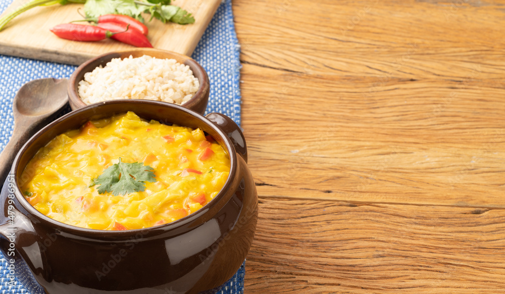 Vegan version of typical brazilian shrimp bobo with copy space ...
