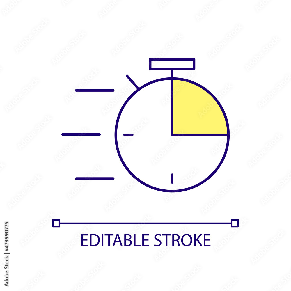 Improving speed RGB color icon. Time management. Productivity ...