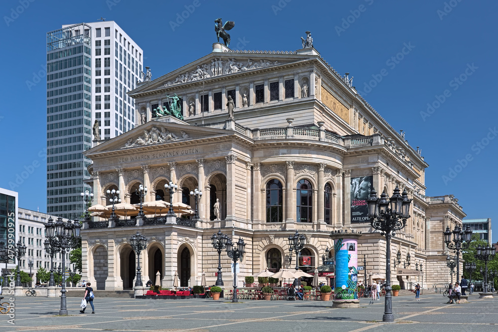 Alte Oper (Old Opera), a concert hall in Frankfurt am Main, Germany. It ...