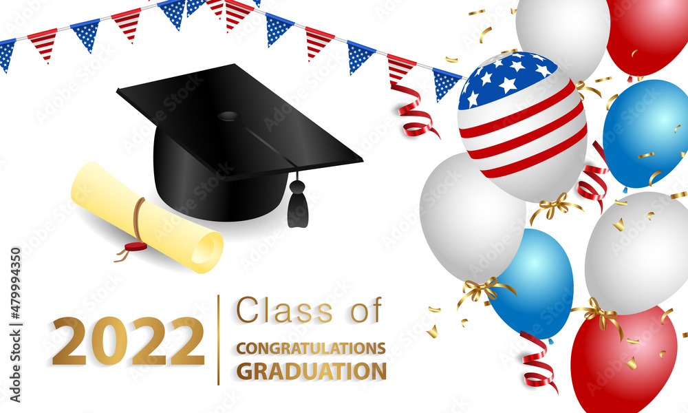 Congratulations on your graduation. Class of 2022. Graduation cap and ...