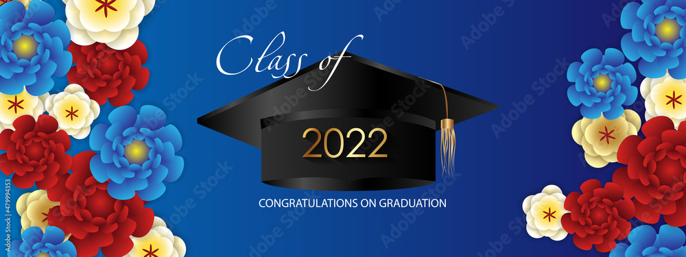 Congratulations on your graduation. Class of 2022. Graduation cap and ...